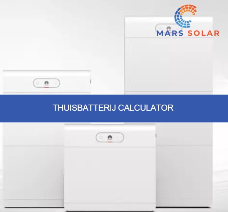 Thuisbatterij calculator België - Bereken kosten